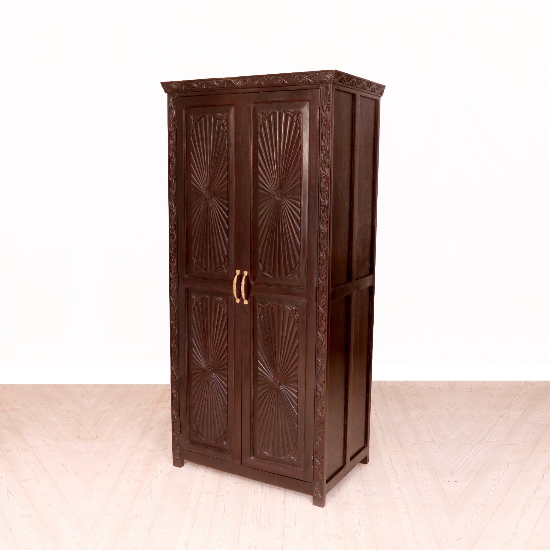 Dark wood wardrobe store